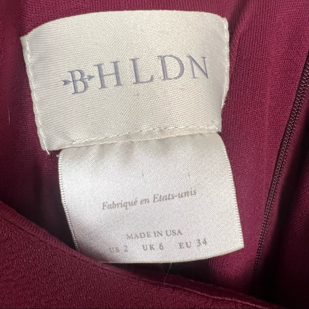 Bhldn Adena Burgundy Mermaid Square Neck Maxi Dress G… - Gem